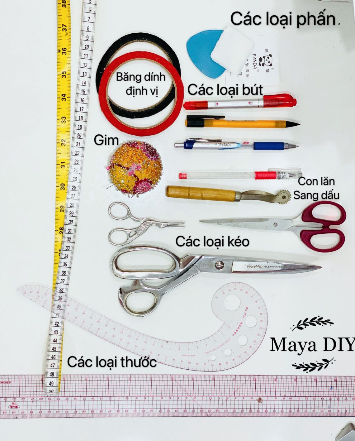 Những vật dụng cần thiết dùng để may vá - Maya DIY